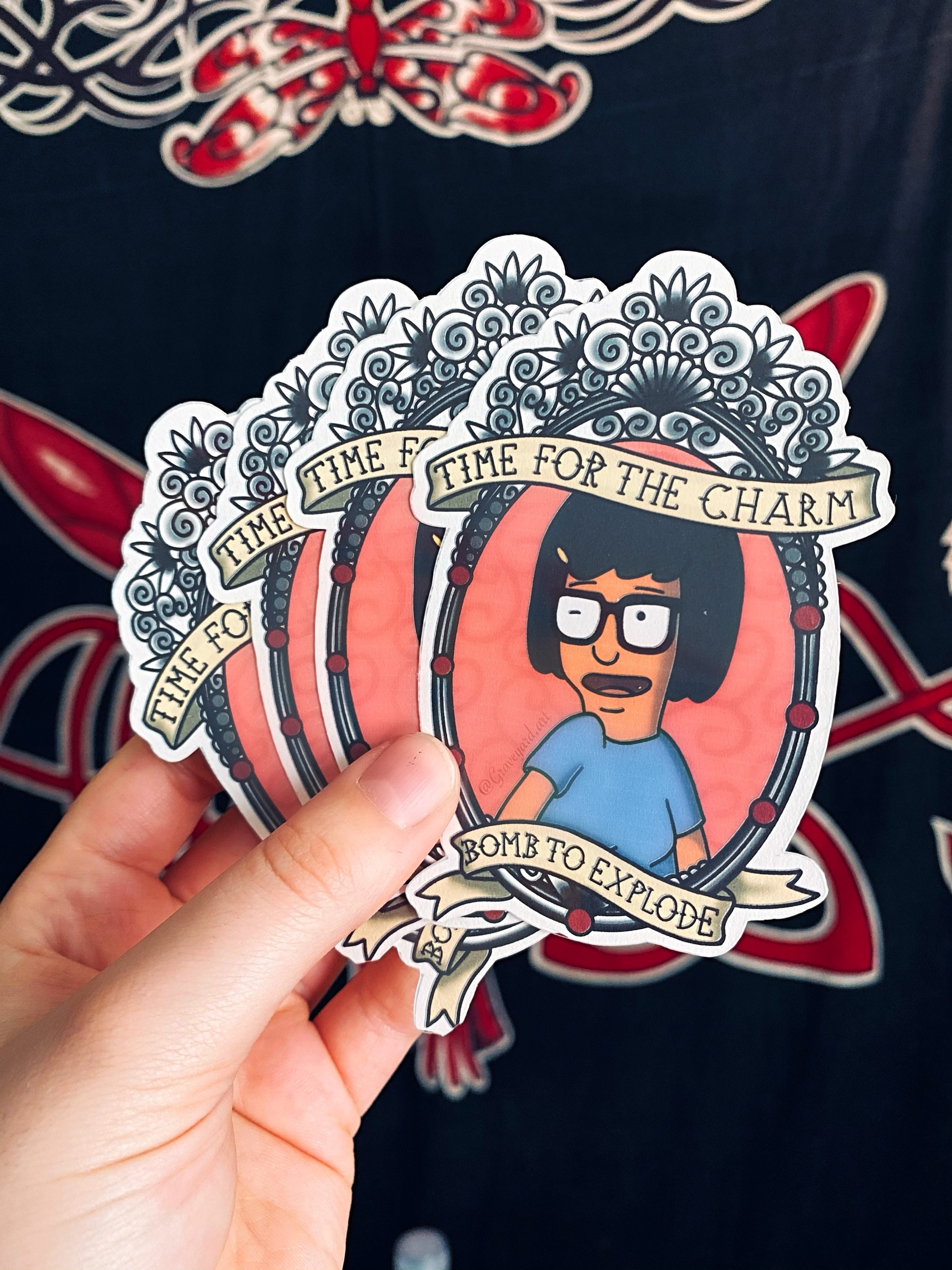 Tina Belcher Bobs Burgers Charm Bomb Water Resistant Sticker - Etsy
