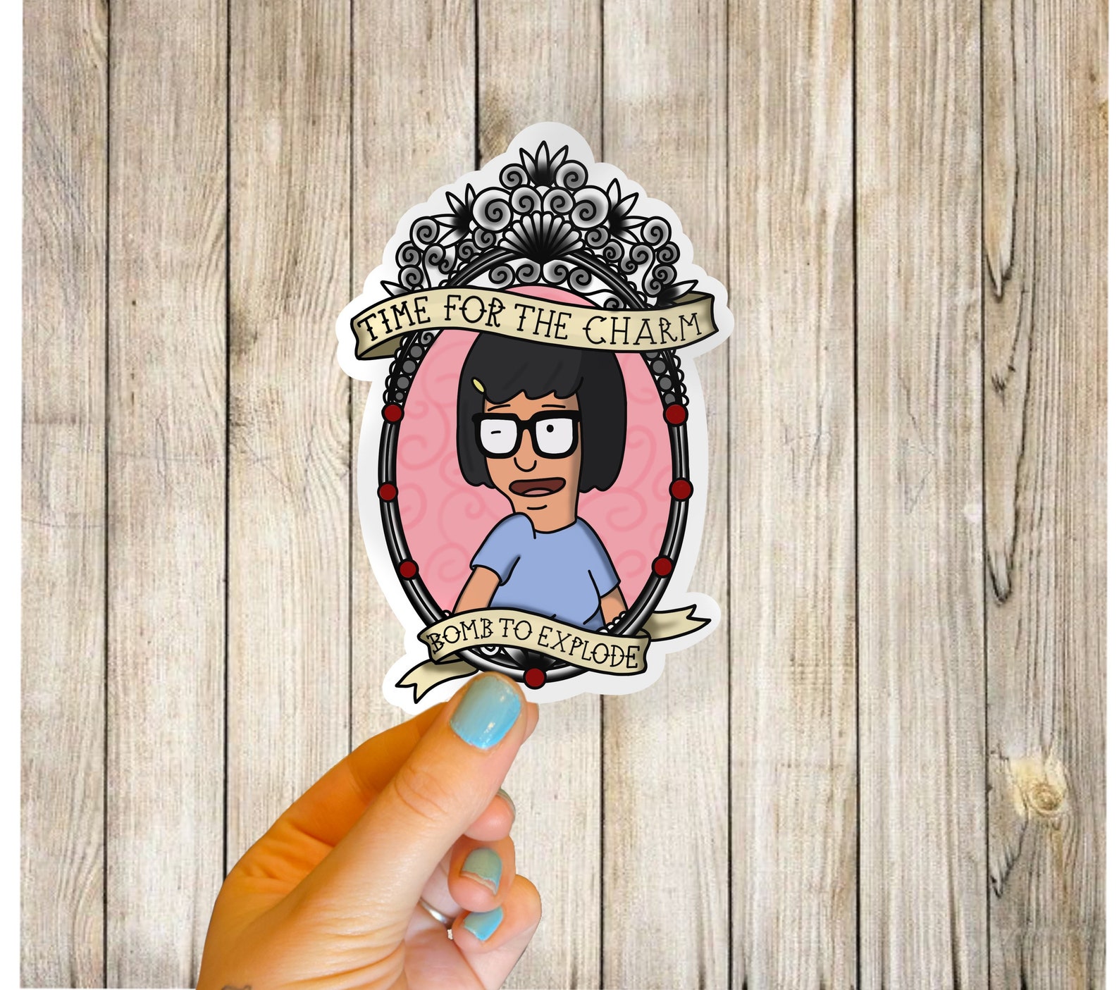 Tina Belcher Bobs Burgers Charm Bomb Water Resistant Sticker - Etsy
