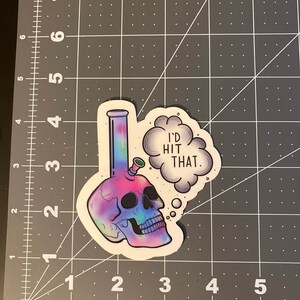 Funny Marijuana Water Pipe Bong Sticker - Etsy