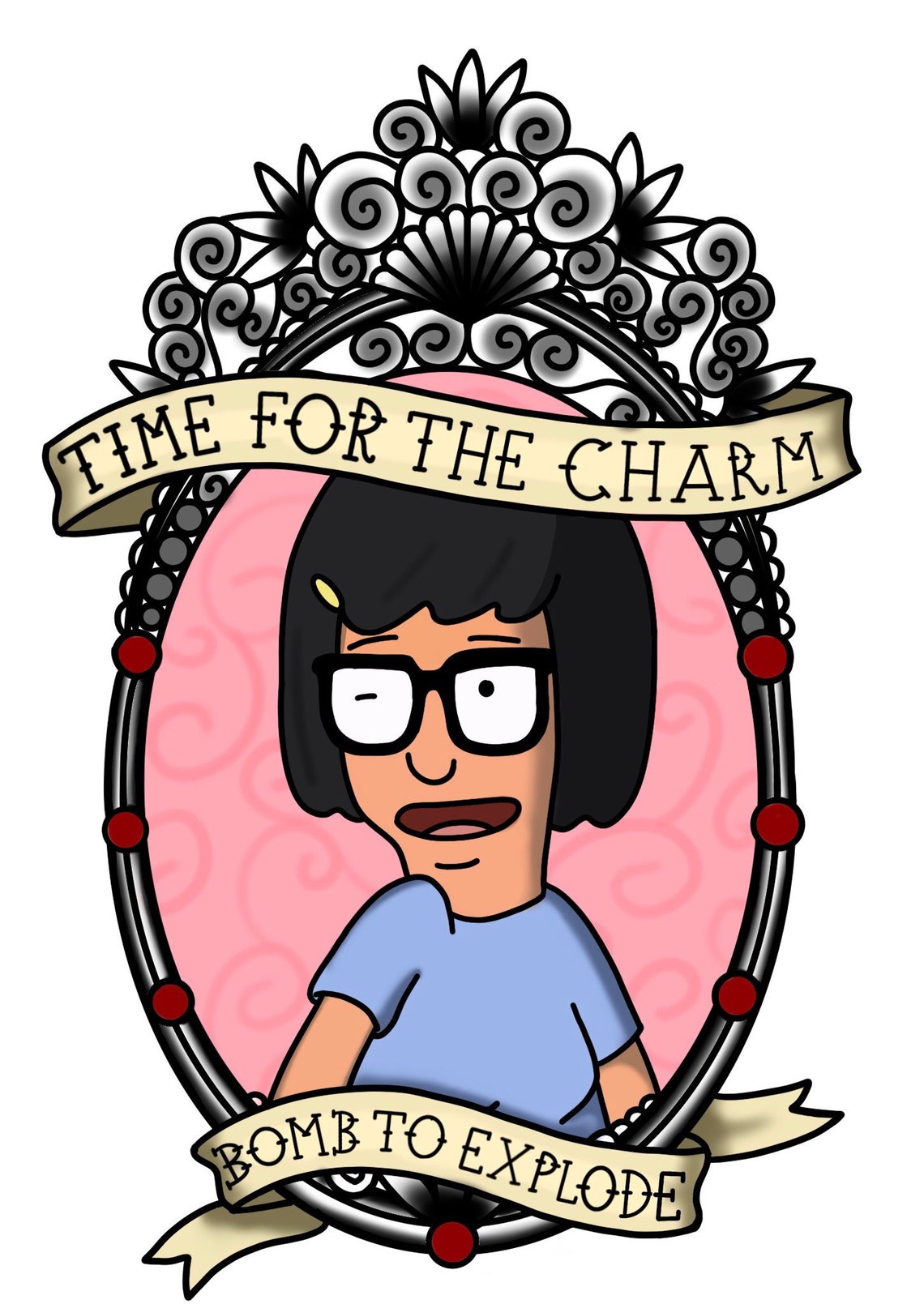 Tina Belcher Bobs Burgers Charm Bomb Water Resistant Sticker - Etsy