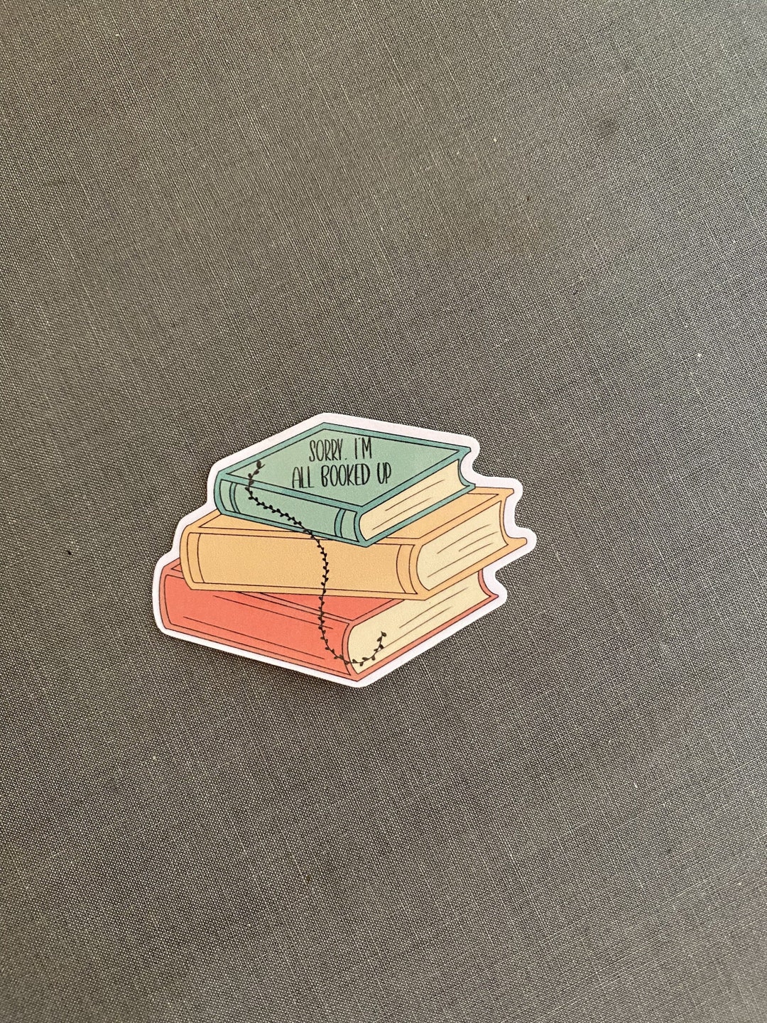 I'm All Booked up Book Stack Sticker 3 X 3 - Etsy