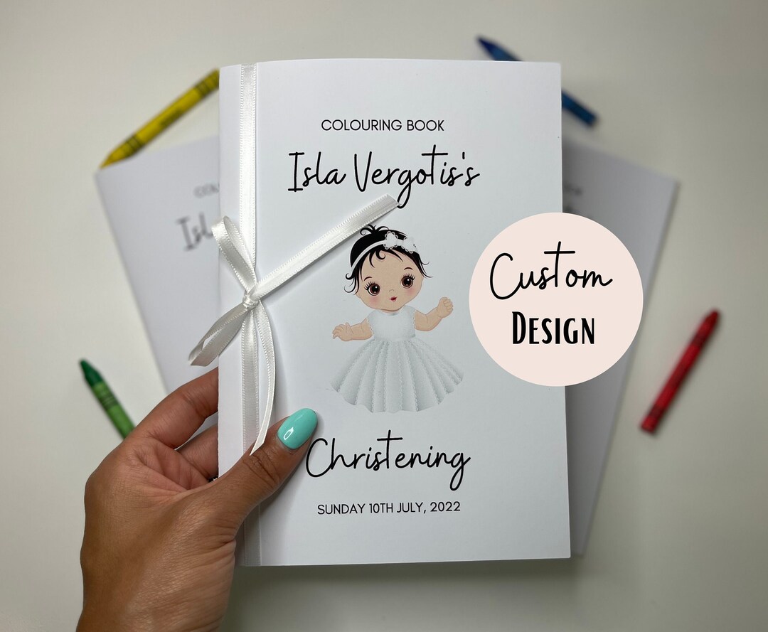 Christening Colouring Book Kids Baptism Activities - Etsy