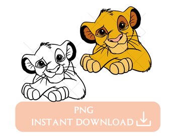 Lion King Simba, Svg, Png, Cut Files for Cricut, Silhouette - Etsy