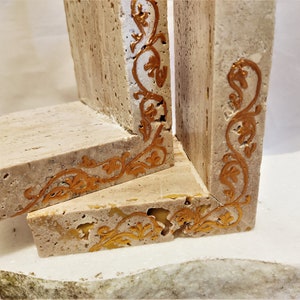 Hand Made Yellow Limestone Bookends – Hand Detailed Marble Book Stands ...