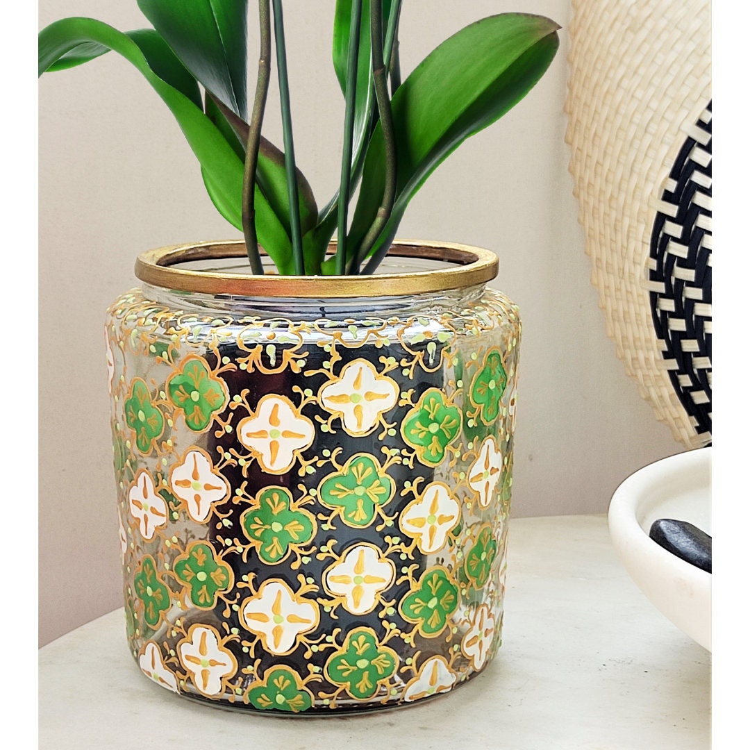 Alhambra Clover Candle Holder - Bohemian Glass Vase - Table Lantern ...