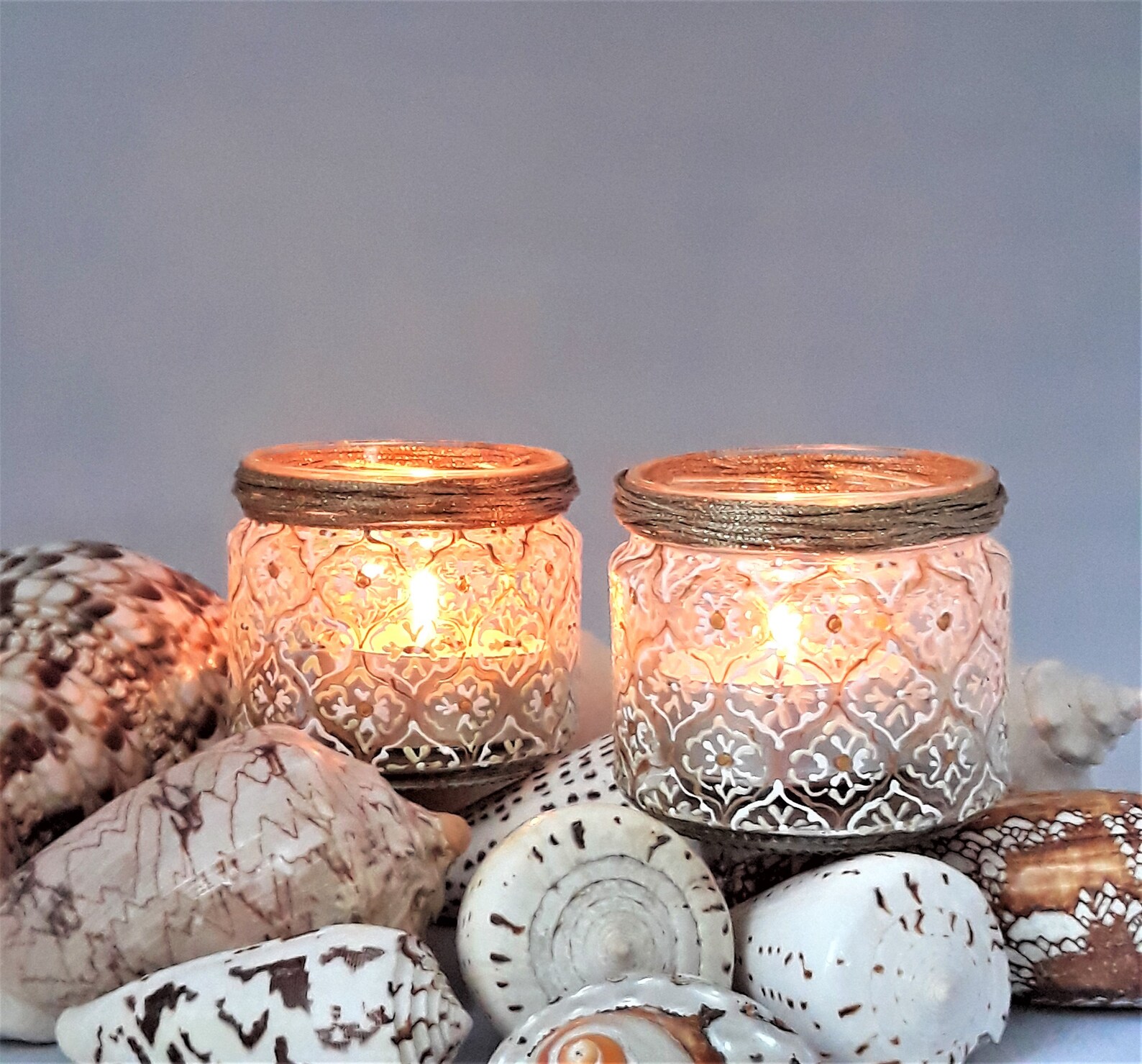 Vanilla Alhambra Candle Holder Glass Tealight Holder Hand - Etsy