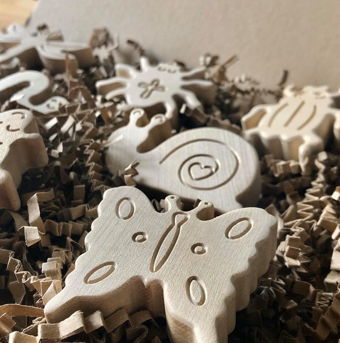 Wooden Bug Set for Children 9 Pieces Spider Beetle Worm - Etsy