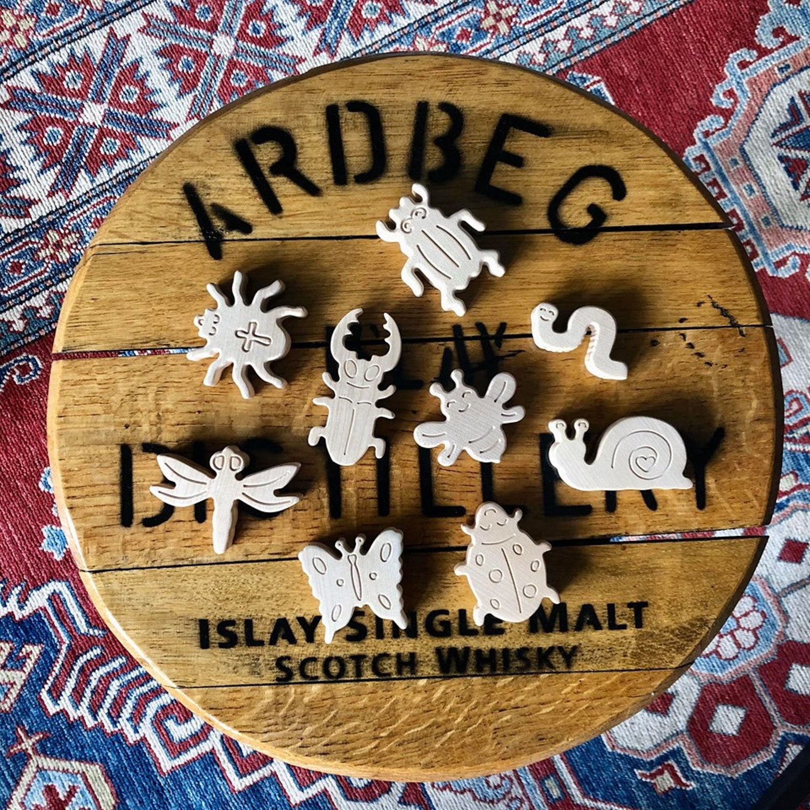 Wooden Bug Set for Children 9 Pieces Spider Beetle Worm - Etsy