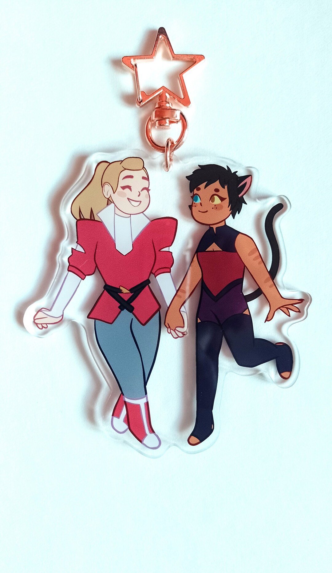 Catradora Cute Charm Keychain - Etsy UK