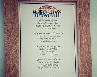 Teacher Goodbye Poem | Etsy
