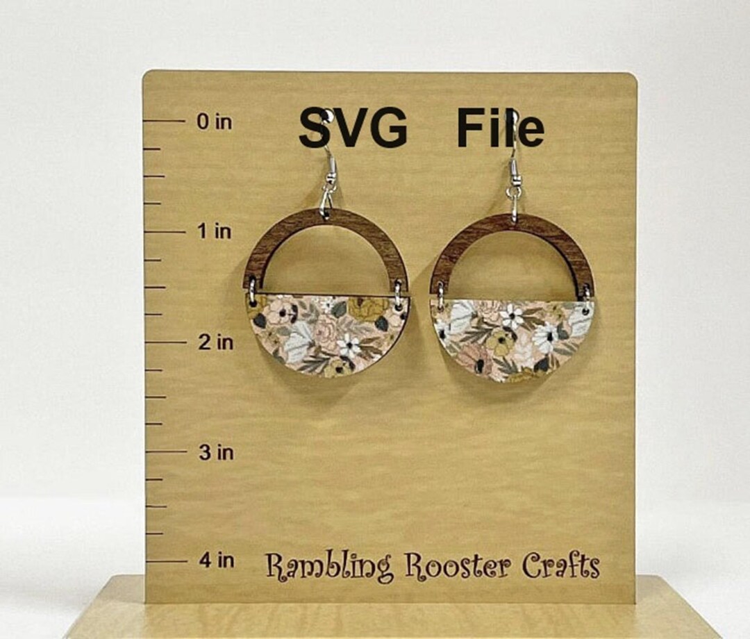 Semi Circle SVG, Half Circle Earring Svg, Semi Circle Earring Svg Laser ...