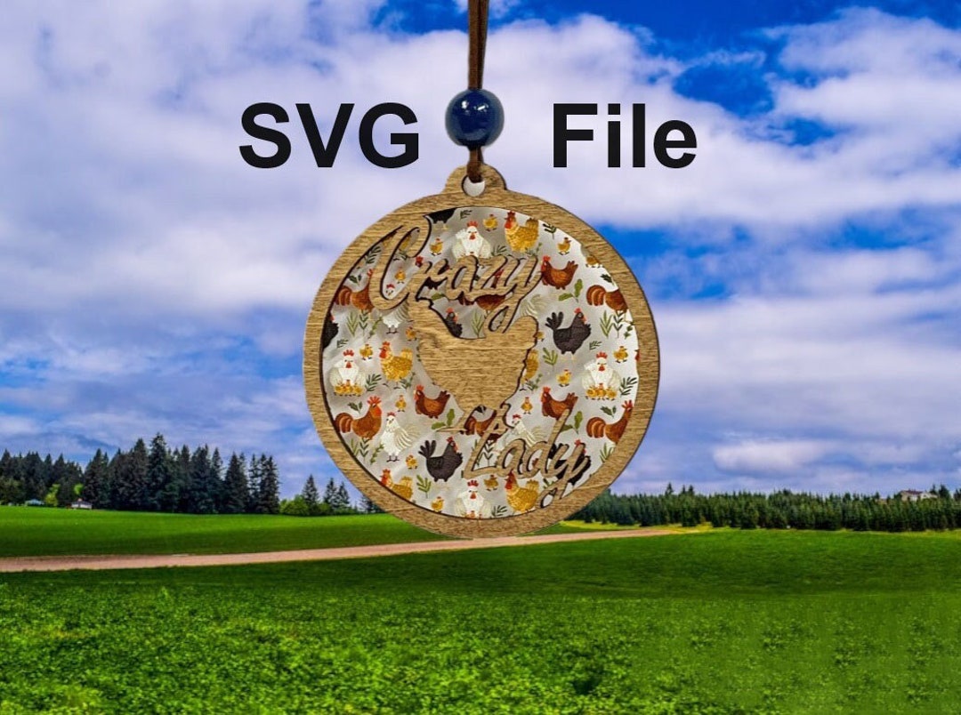 Chicken Lady SVG, Chicken Mama SVG, Chicken Ornament SVG, Christmas ...