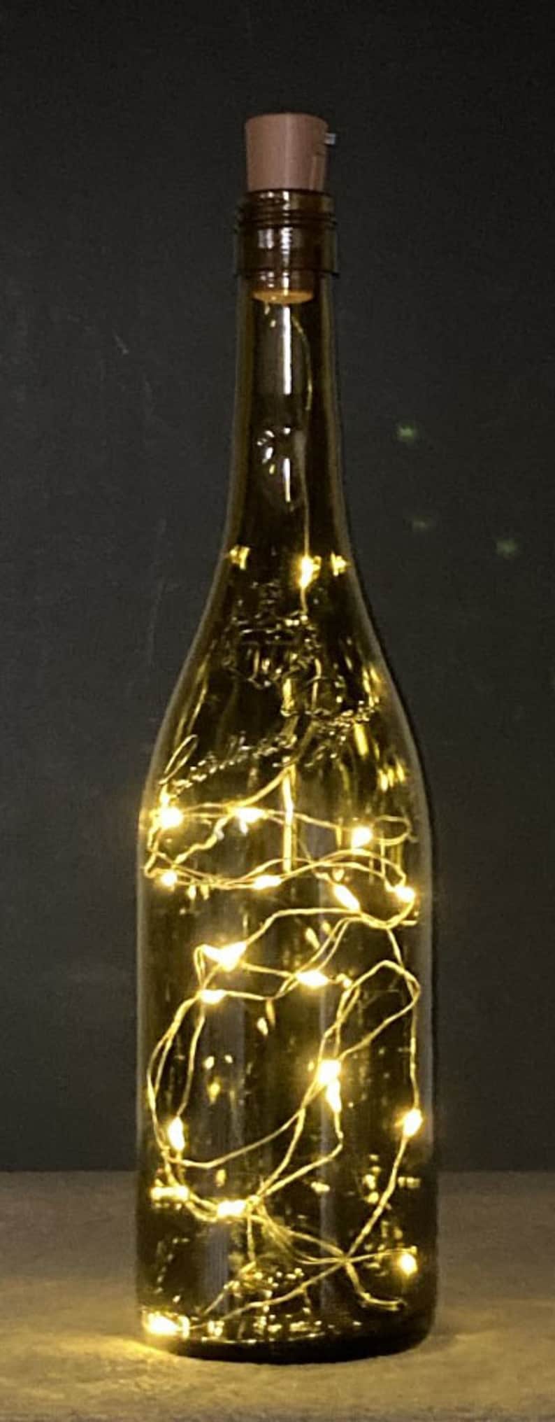 Wine Bottle Decor Lighted Bottle Bottle Lights Wine Bottle | Etsy