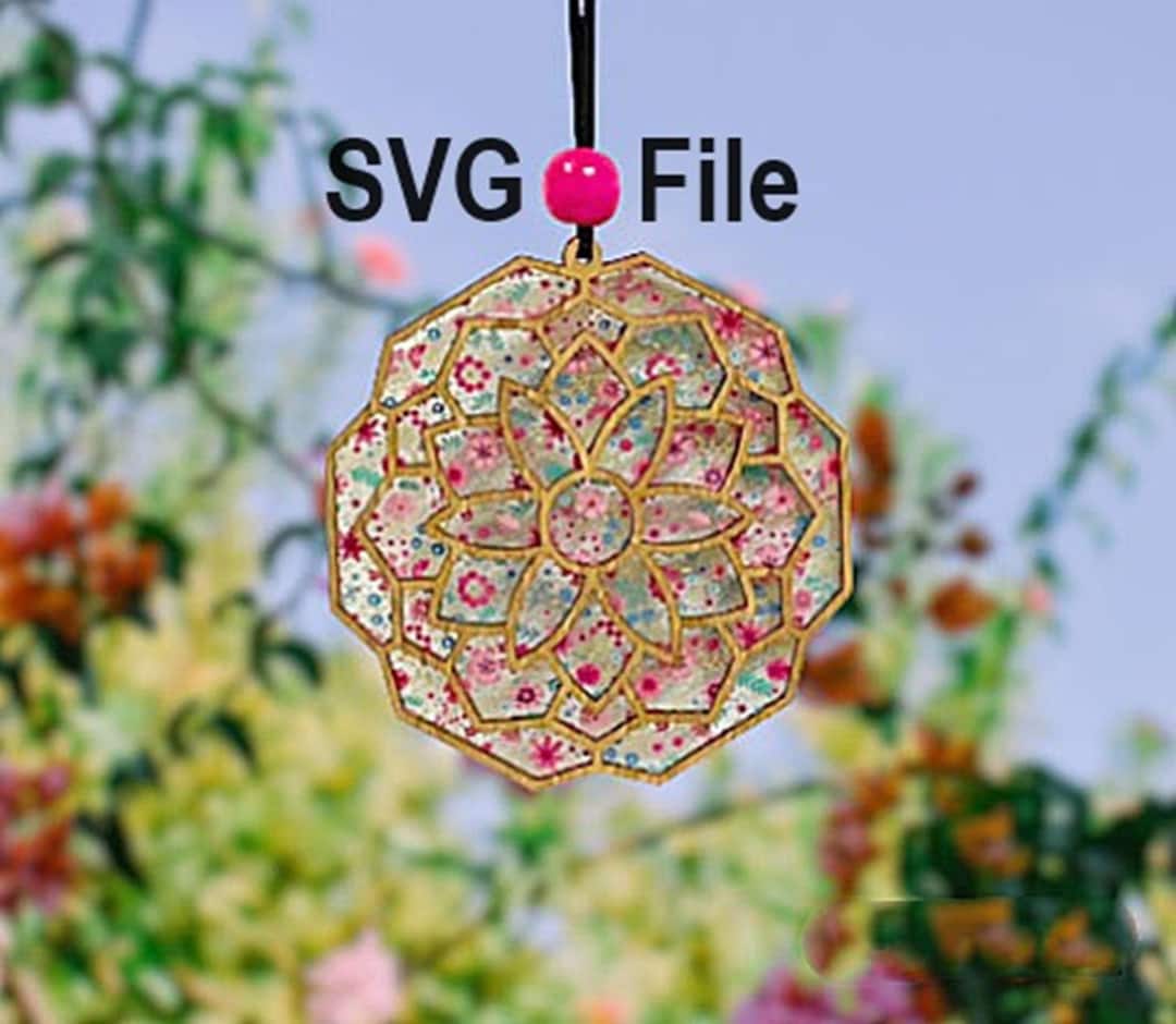 Flower SVG, Suncatcher SVG, Flower Laser Files, Suncatcher Svg File ...