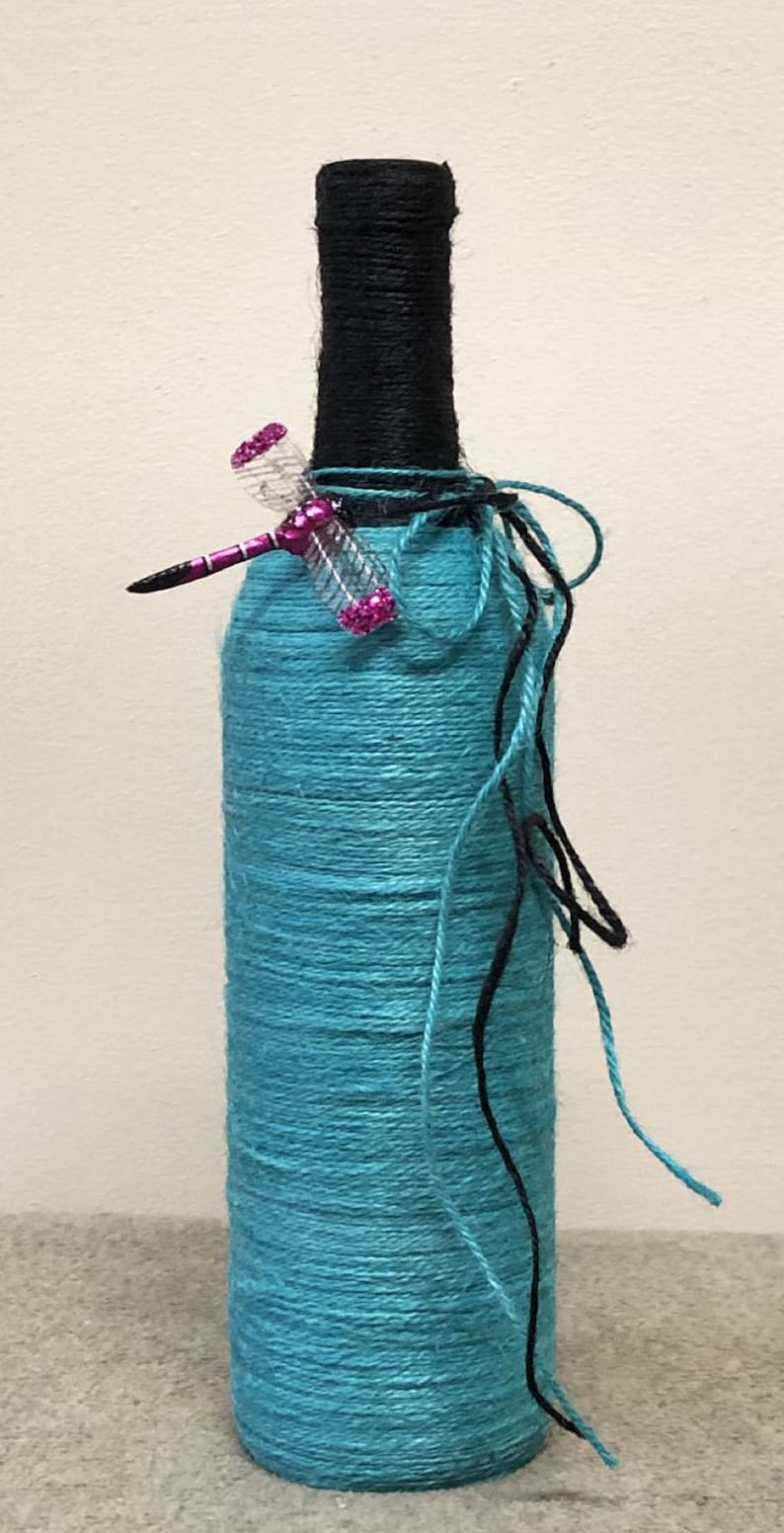 Jute Wrapped and Decorated Wine Bottle Decor. Each Bottle Has | Etsy