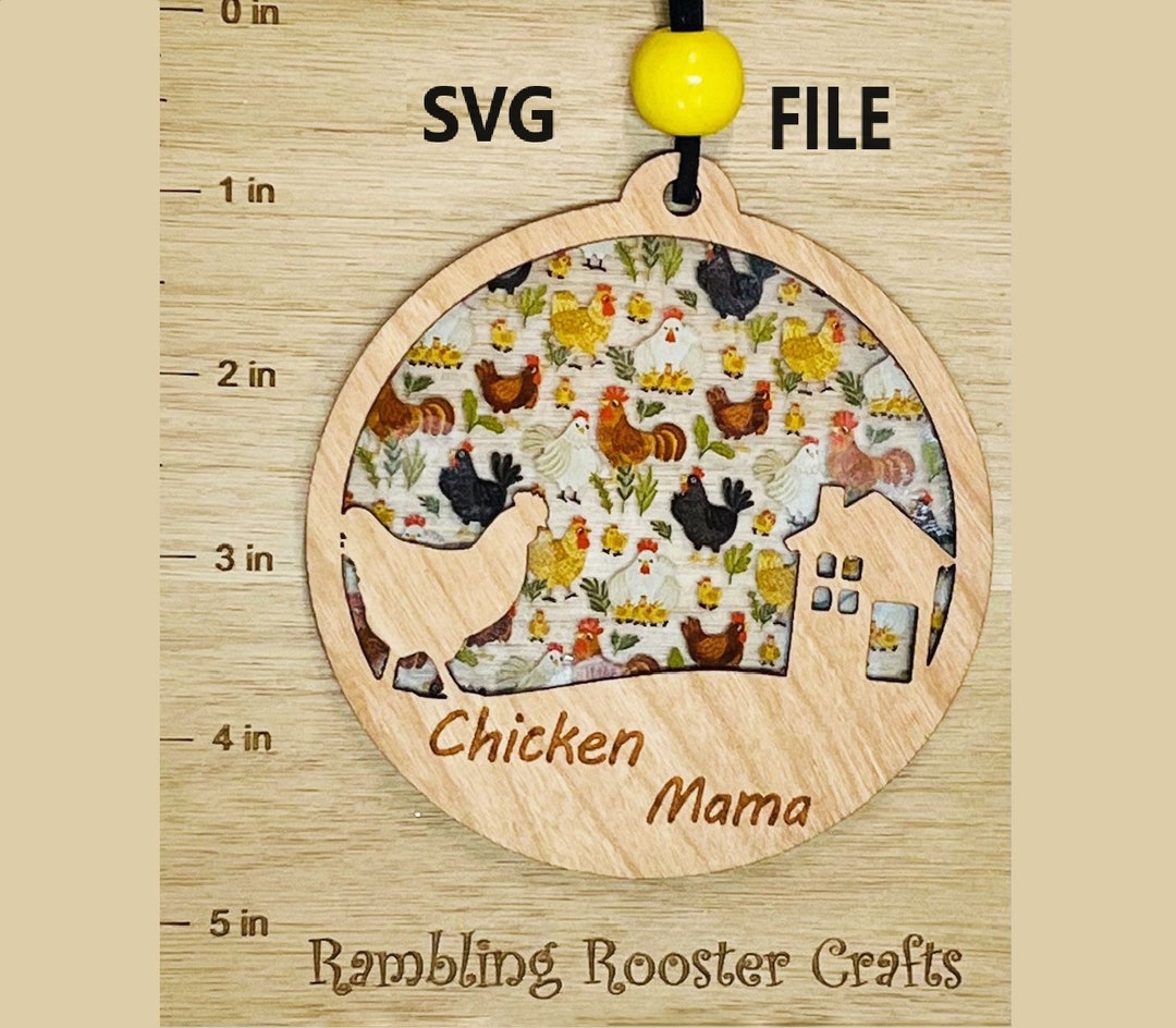 Chicken Lady SVG, Chicken Mama SVG, Chicken Ornament SVG, Christmas ...