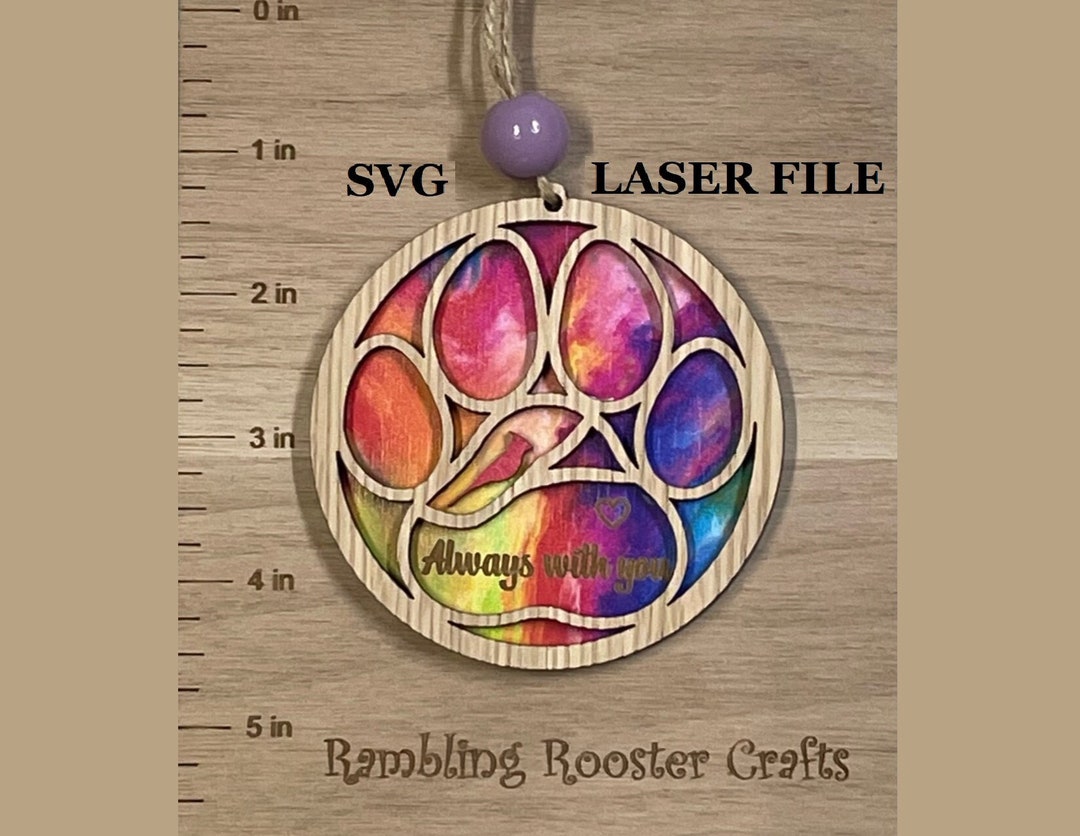 Dog Memorial Ornament SVG, Dog Memorial Svg, Dog Paw Memorial, Dog ...
