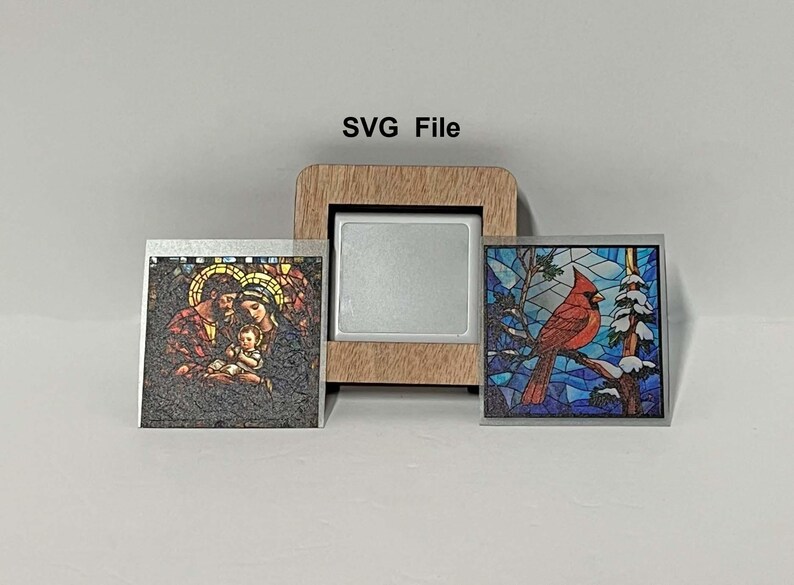 Changeable Scene Small Square Night Light SVG, Interchangeable Flex ...