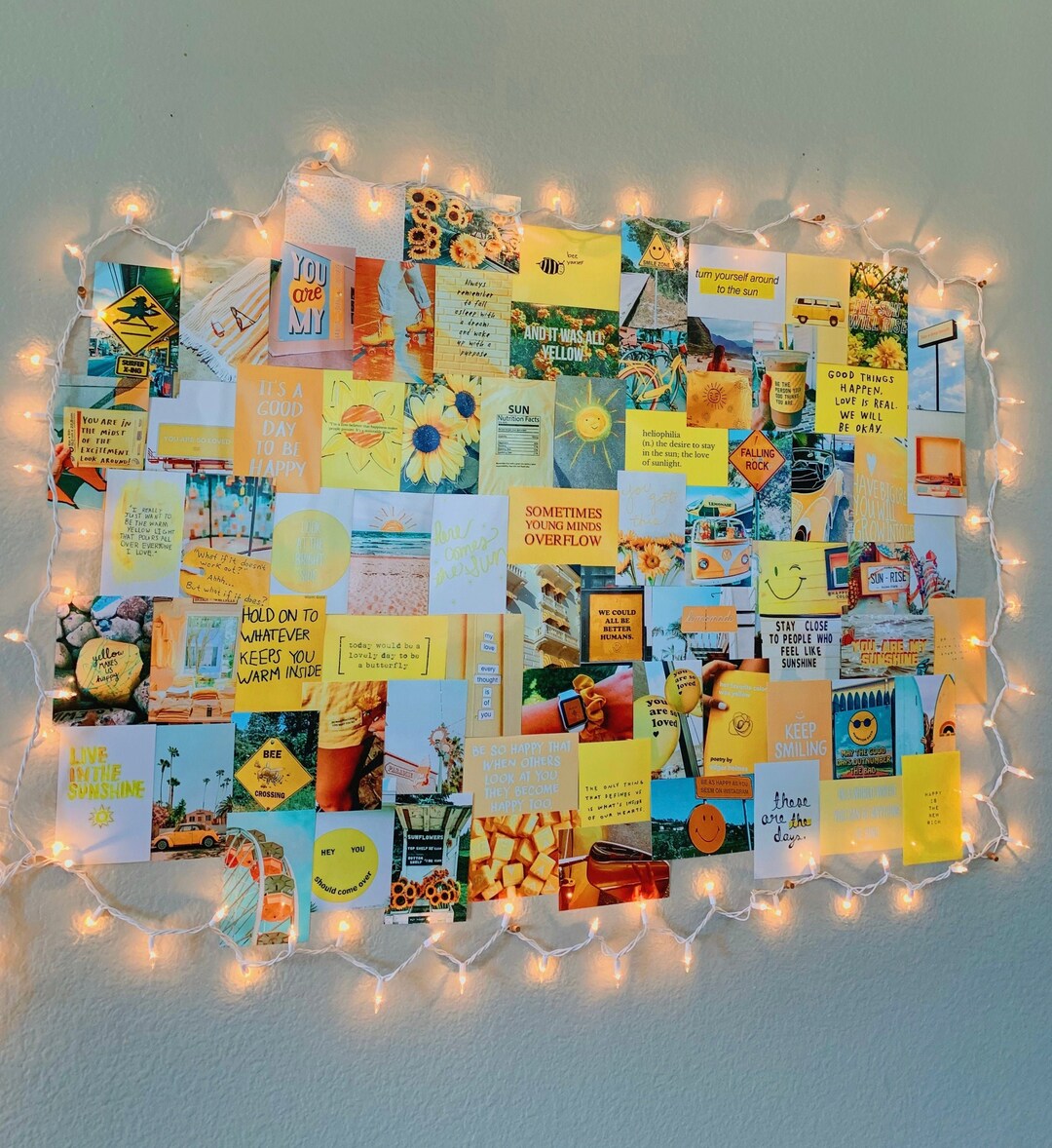 Happy Yellow Vsco Collage Kit Prints - Etsy