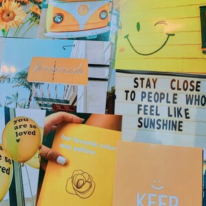 Happy Yellow Vsco Collage Kit Prints - Etsy