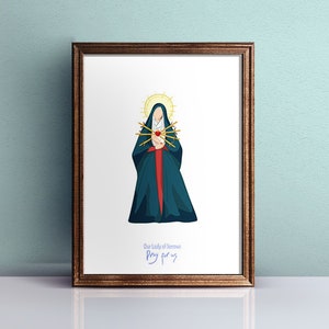 Our Lady of Sorrow Pray for Us. Printable Christian Art, Mater Dolorosa ...