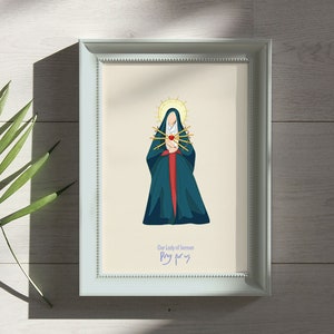 Our Lady of Sorrow Pray for Us. Printable Christian Art, Mater Dolorosa ...