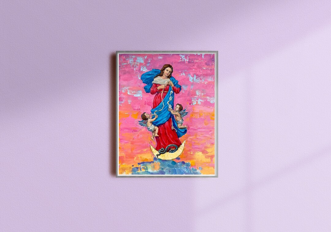 Our Lady Undoer of Knots Poster, Catholic Art, Holy Mary Picture ...
