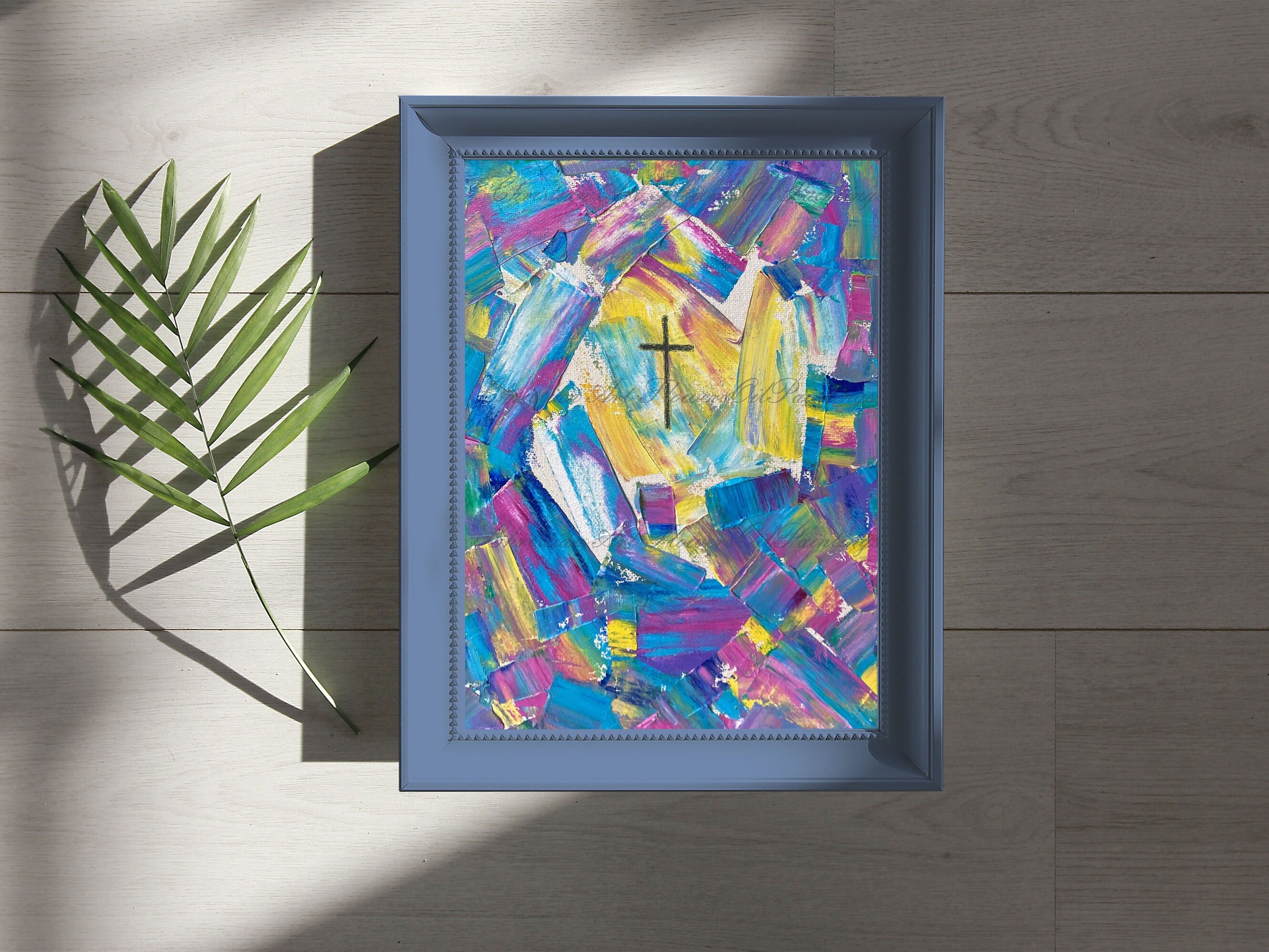 The Cross, Religious Art, Spiritual Art, Modern Catholic Art, Abstract ...