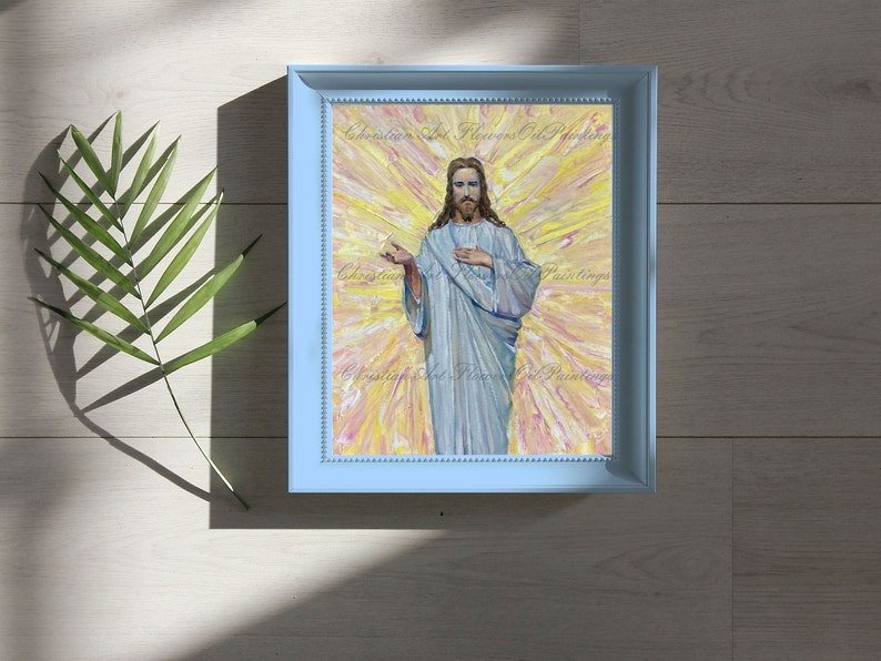 Jesus Christus Kunst, unser Herr christliche Wandkunst, Gott katholische Ölgemälde, Heiliges ...