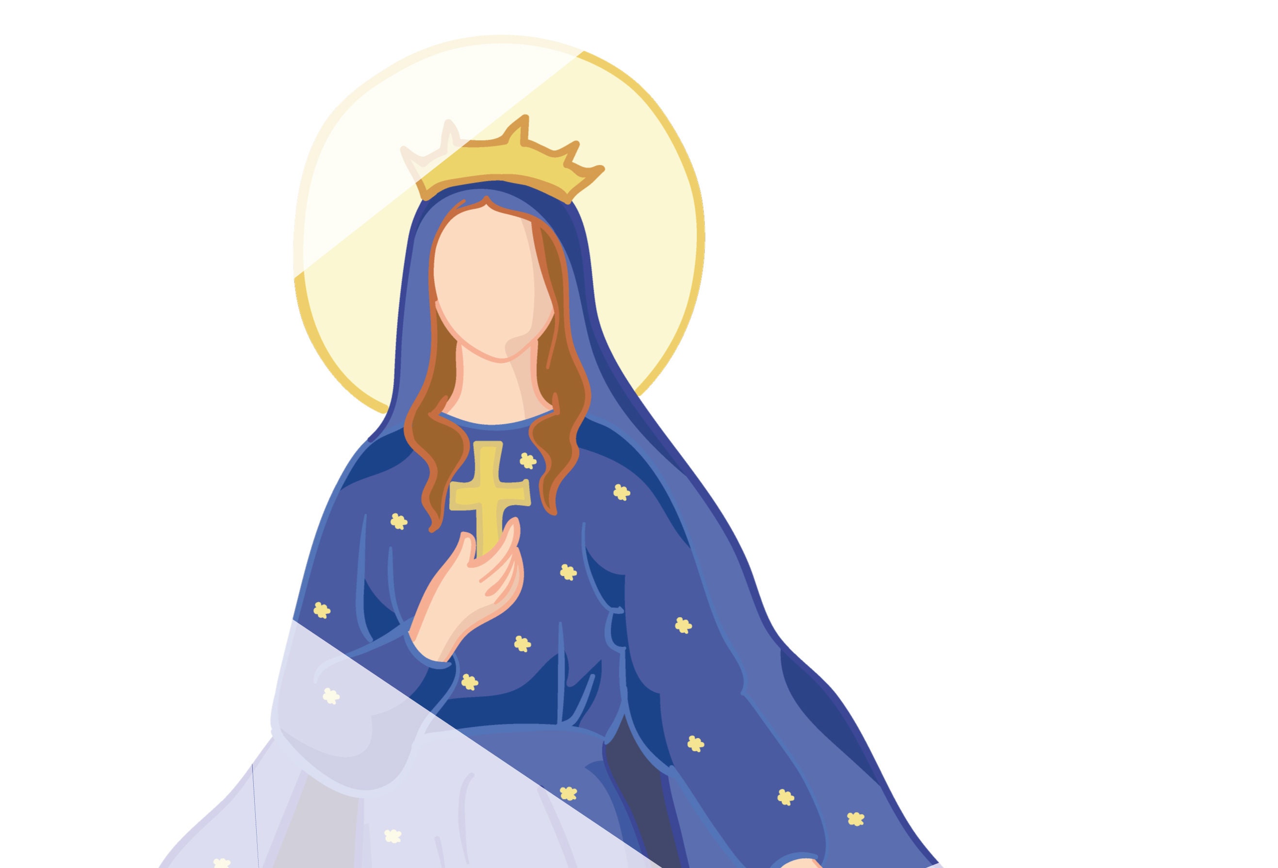 Our Lady of Pontmain Pray for Us. Christian Digital Illustration Card ...