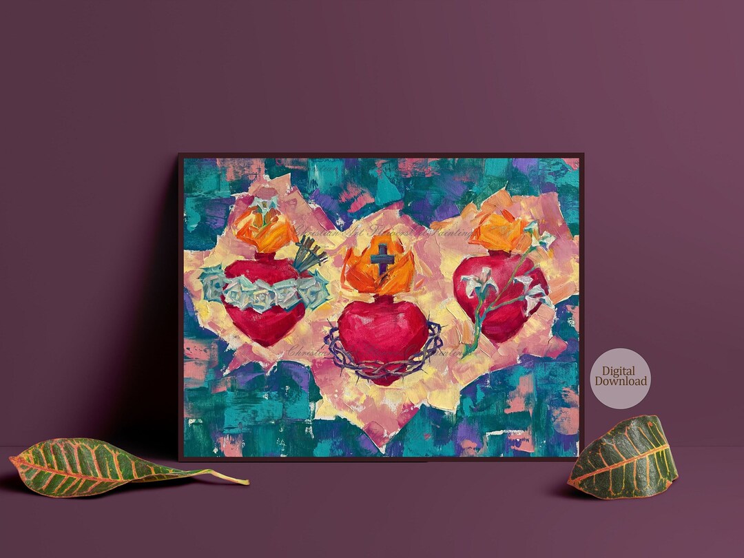 Hearts of the Holy Family, Sacred Heart of Jesus, Immaculate Heart of ...
