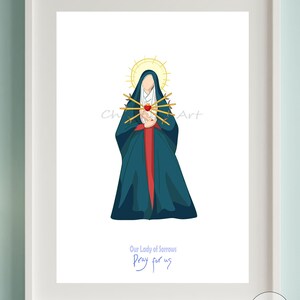 Our Lady of Sorrow Pray for Us. Printable Christian Art, Mater Dolorosa ...
