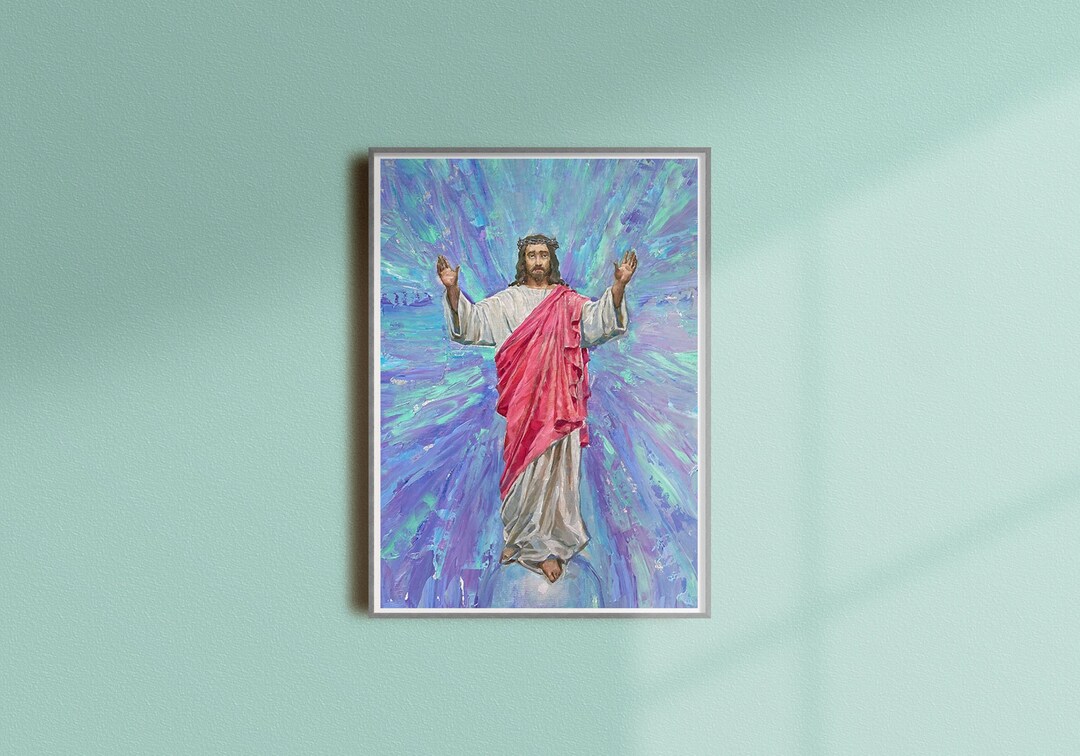 Portrait of Jesus Christ, Jesus Oil Painting Modern, Our Savior Art ...
