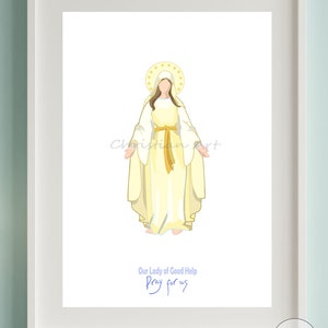 Our Lady of Good Help Pray for Us. Christian Digital Illustration Card ...