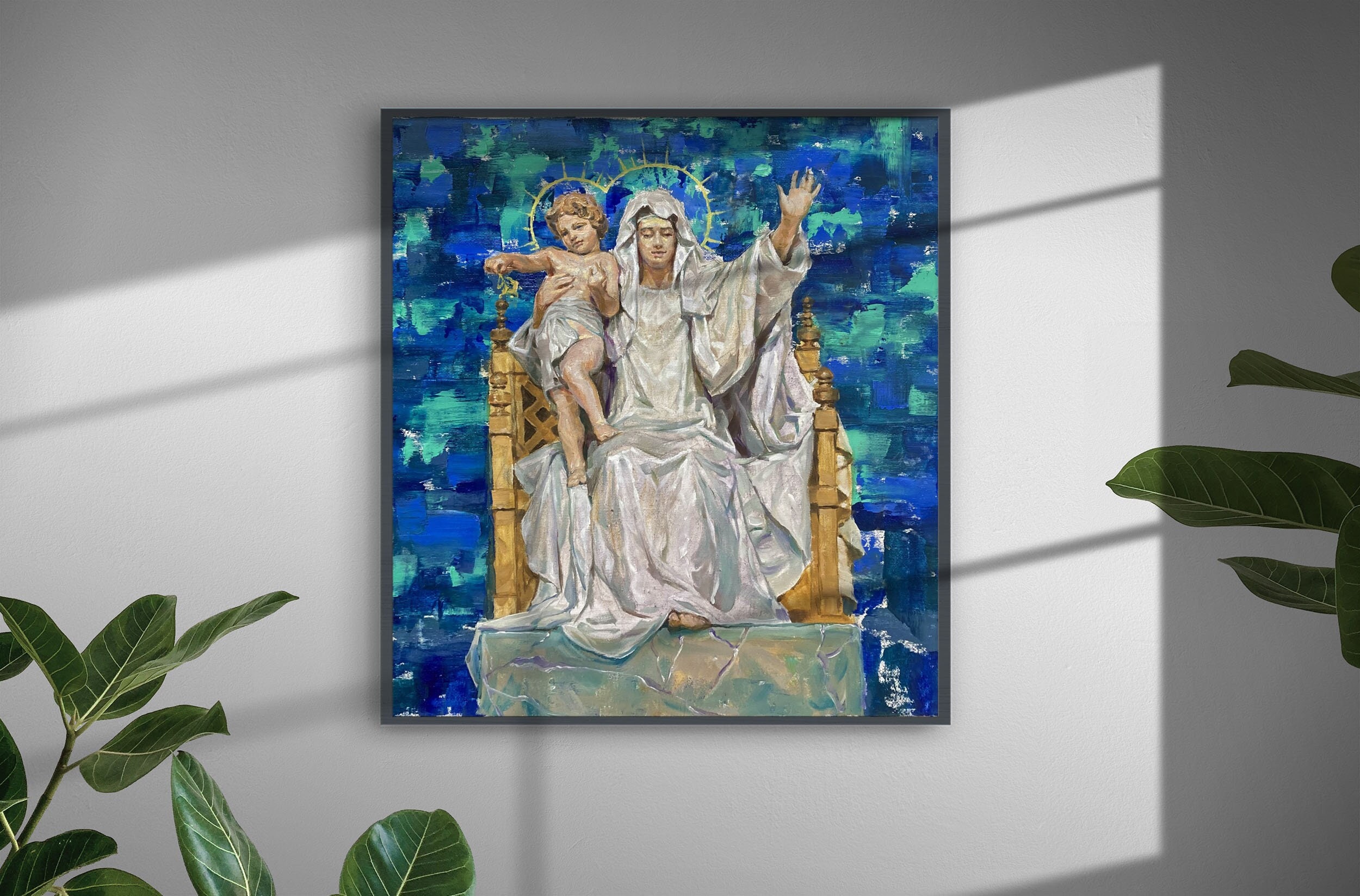 Mother of God Art, Mary Queen of the Universe, Blessed Vergin Mary ...