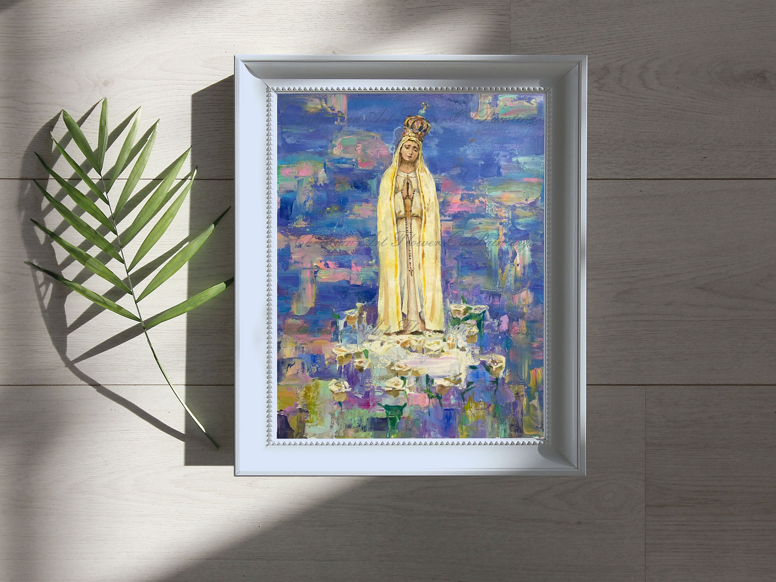 Catholic Art Our Lady of Fatima, Christian Home Decor Modern Wall Art ...