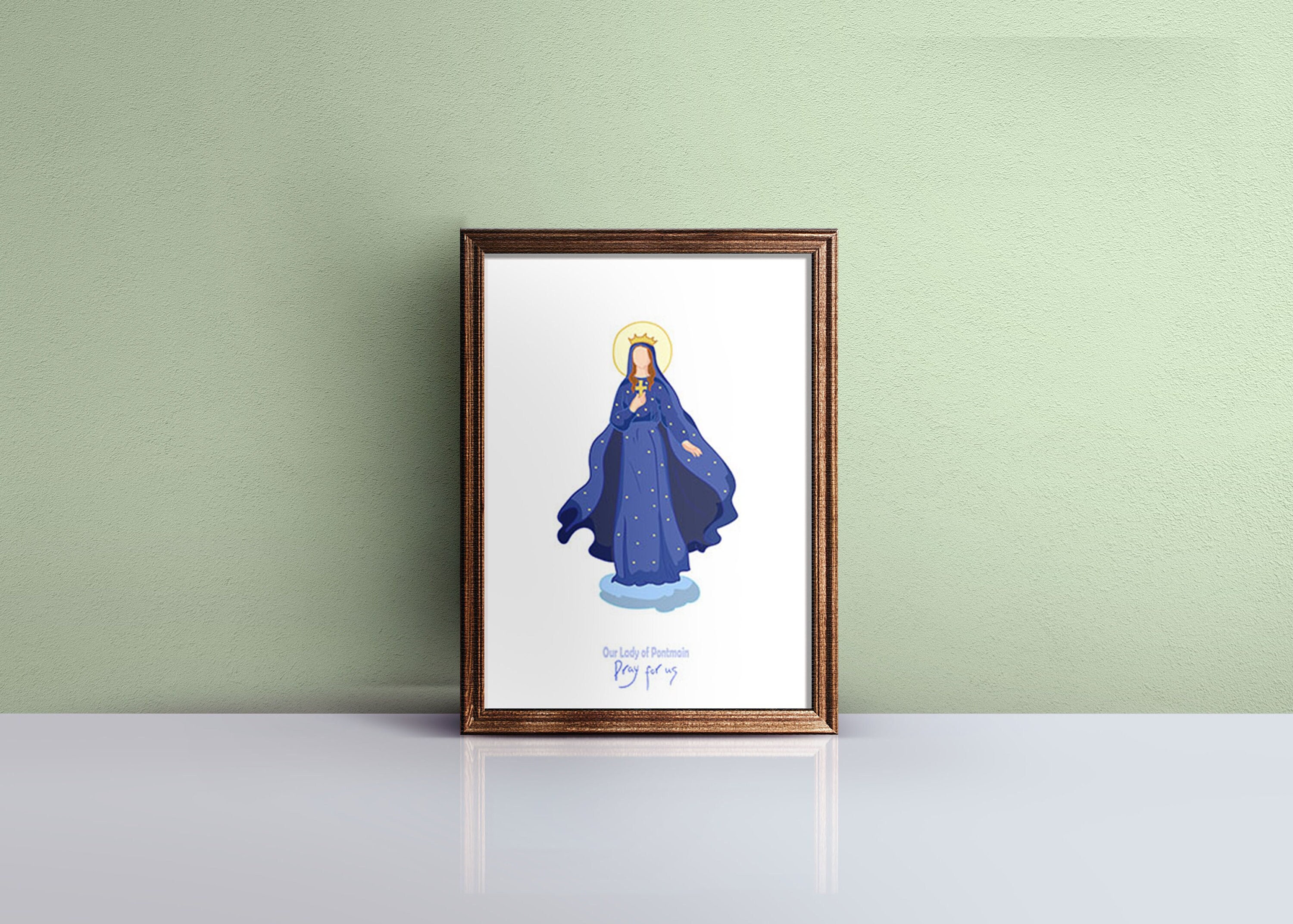 Our Lady of Pontmain Pray for Us. Christian Digital Illustration Card ...