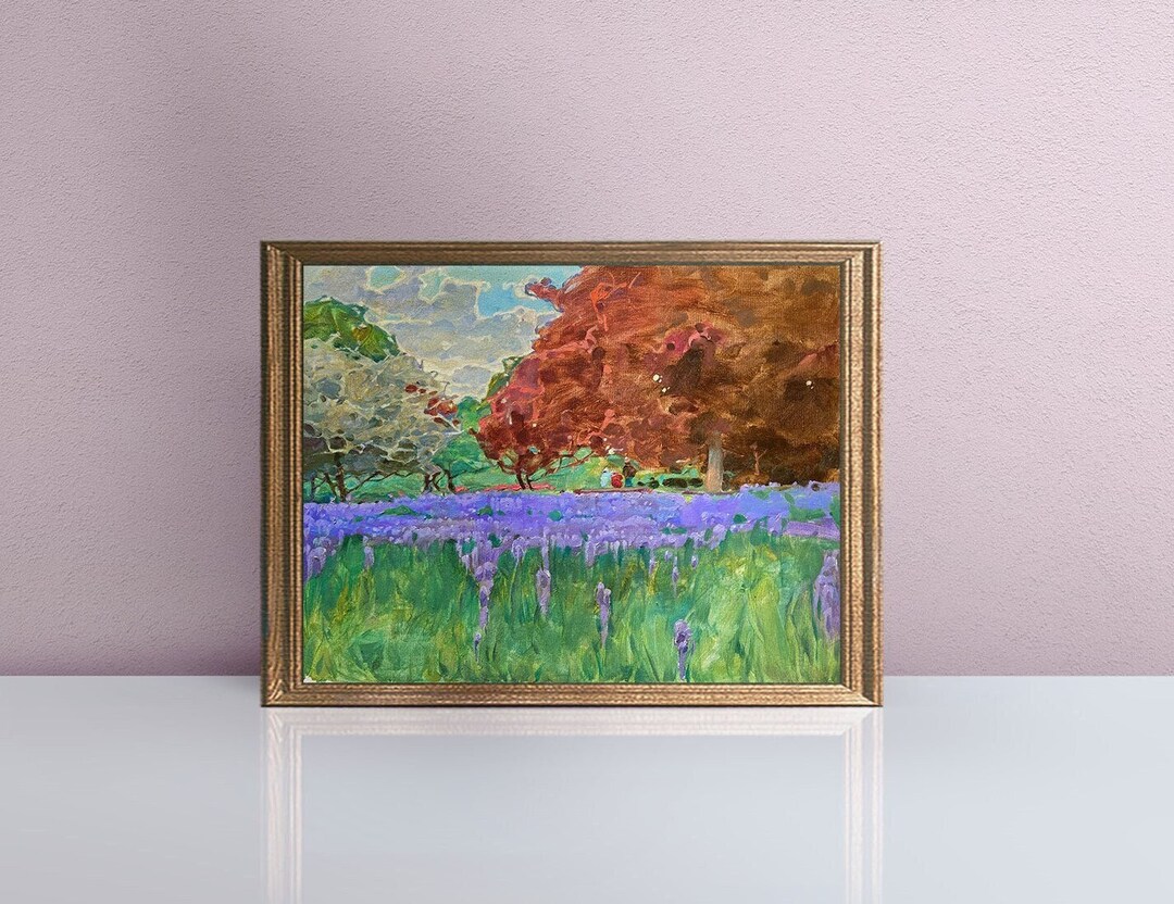 Spring Garden Splendor: Original Oil Canvas Painting, 19.68”x15.35 ...