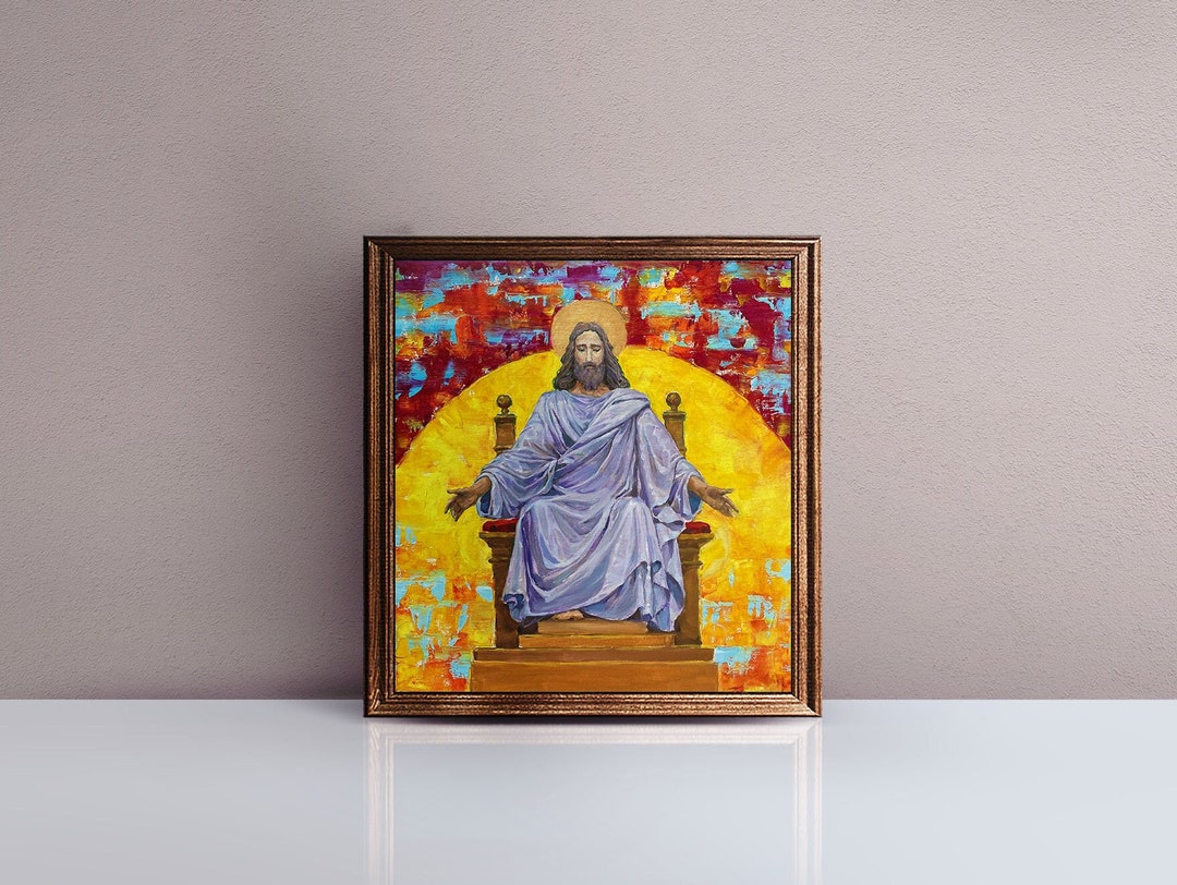 Jesus the Almighty Artwork, Jesus Christ Original Oil Painting ...