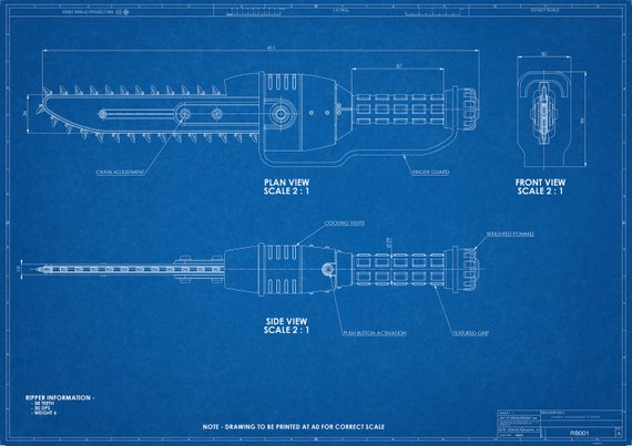 Fallout 3 Inspired Ripper Blueprint Digital File - Etsy