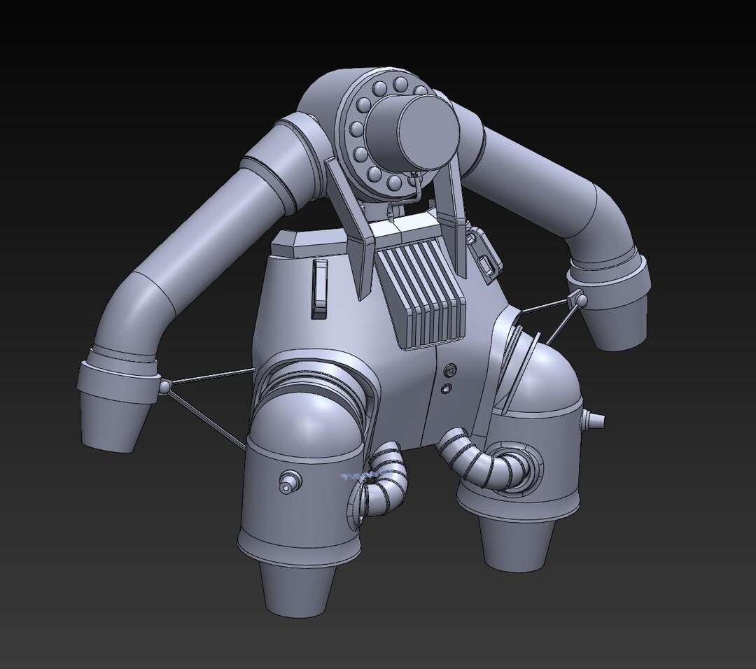 Fallout Power Armour Scaled Jetpack for Threezero Action Figure - 3D ...