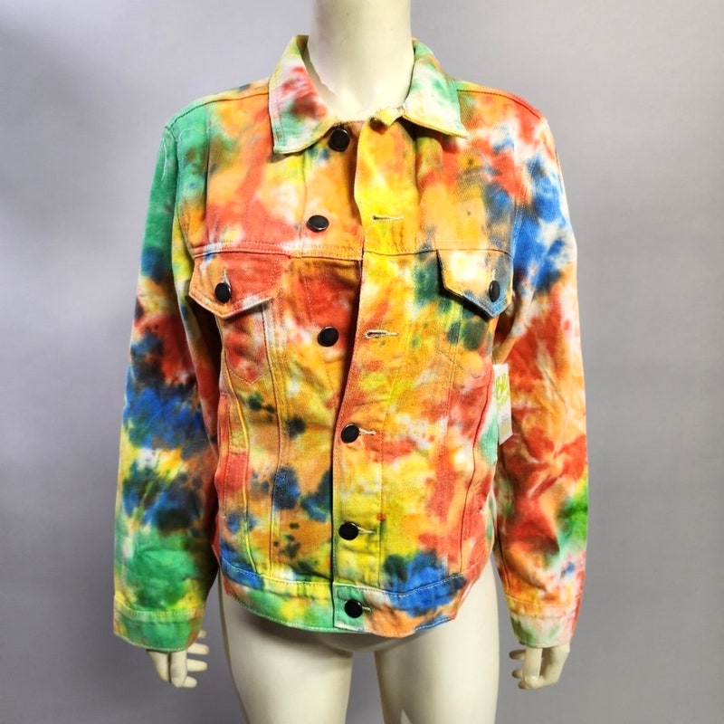 Tie Dye Denim Jacket - Etsy