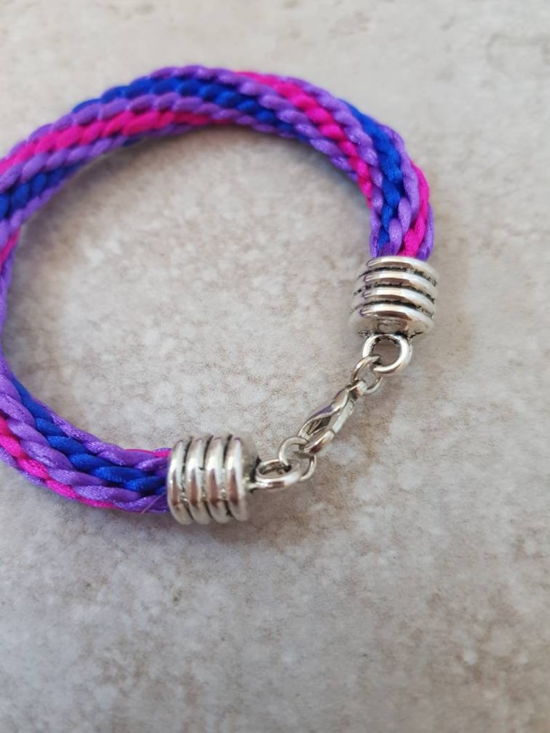 Bisexual Bracelet, Bisexual Flag Jewelry, LGBTQ Bi Wristband, Bisexual ...