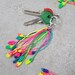 Neon Keyring, Psychedelic Keychain, Macrame Purse Charm - Etsy UK