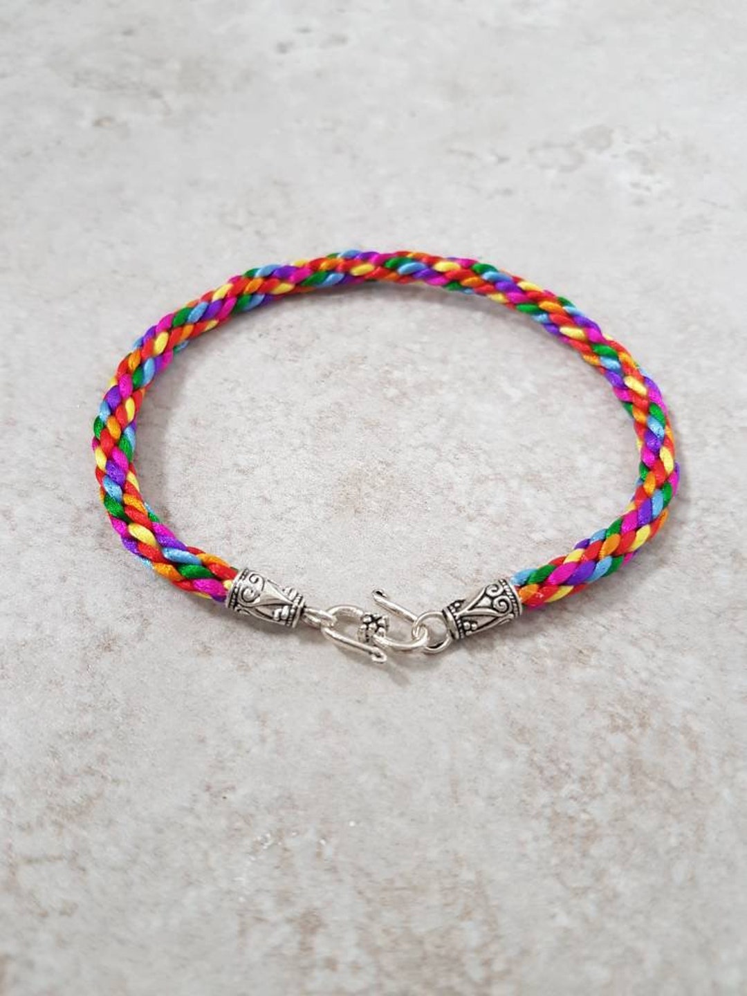 Rainbow Ankle Bracelets, Braided Boho Anklet, Colourful Anklets for ...