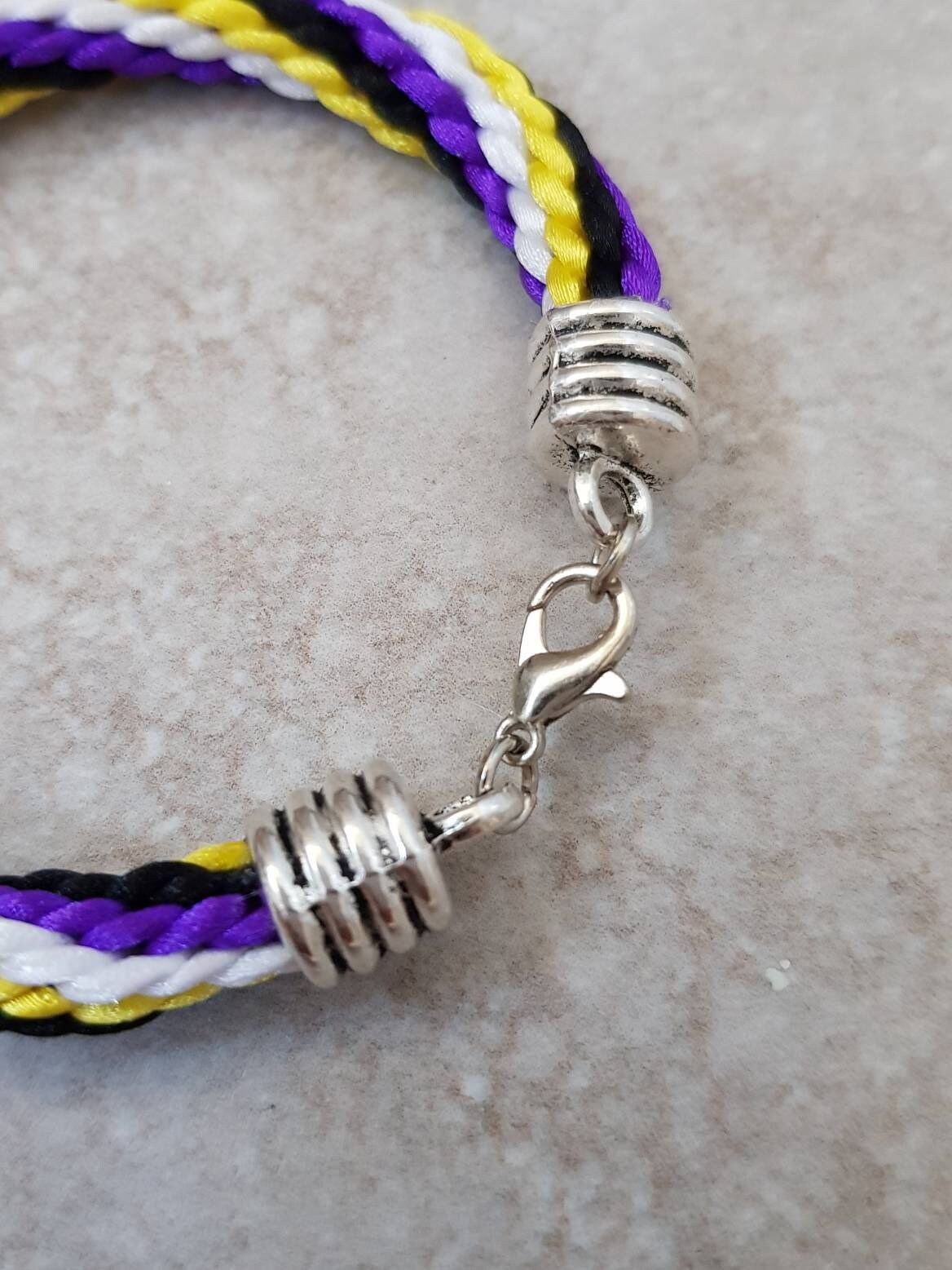 Non Binary Bracelet Nonbinary Flag LGBTQIA Jewellery | Etsy