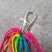 Neon Keyring, Psychedelic Keychain, Macrame Purse Charm - Etsy UK