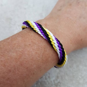 Non Binary Bracelet, Nonbinary Flag, LGBTQIA Jewellery - Etsy UK