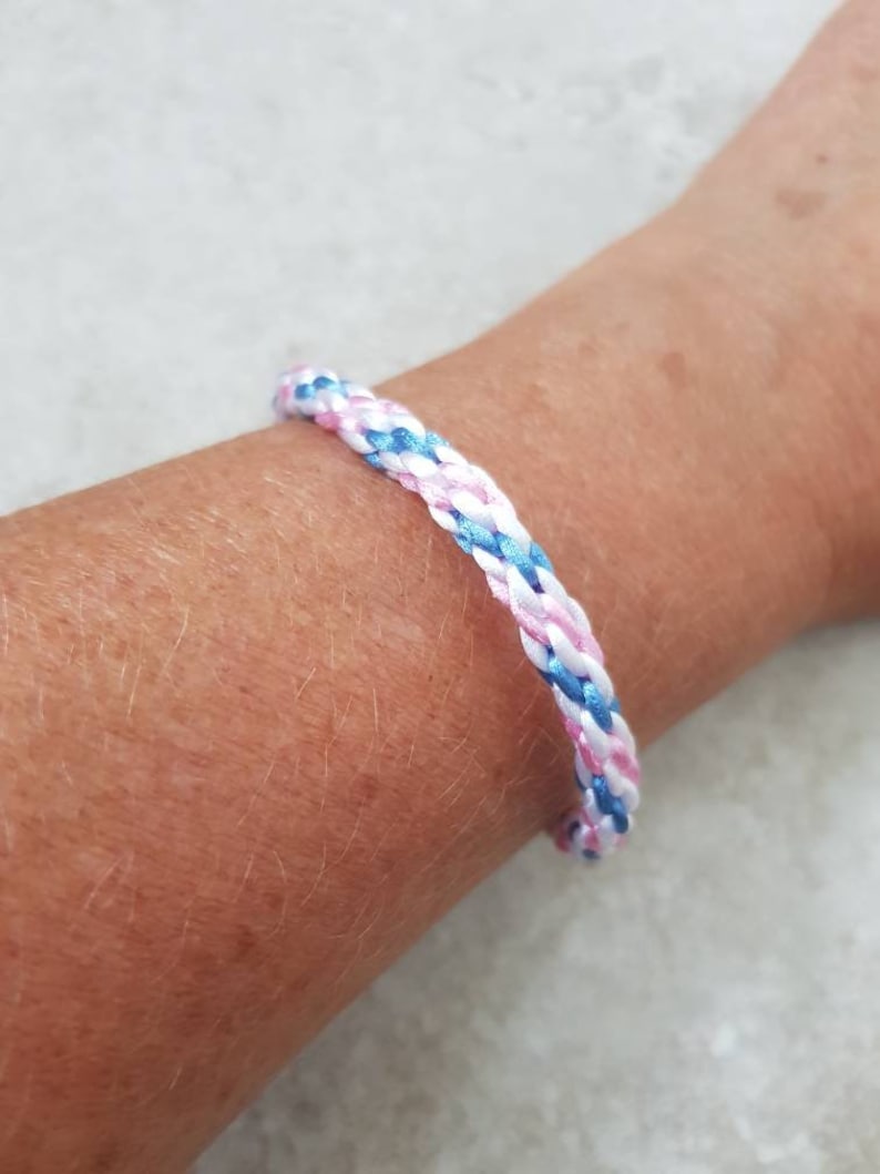 Transgender Bracelet, Trans Flag Ankle Bracelet, Transgender Pride ...