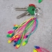 Neon Keyring, Psychedelic Keychain, Macrame Purse Charm - Etsy UK